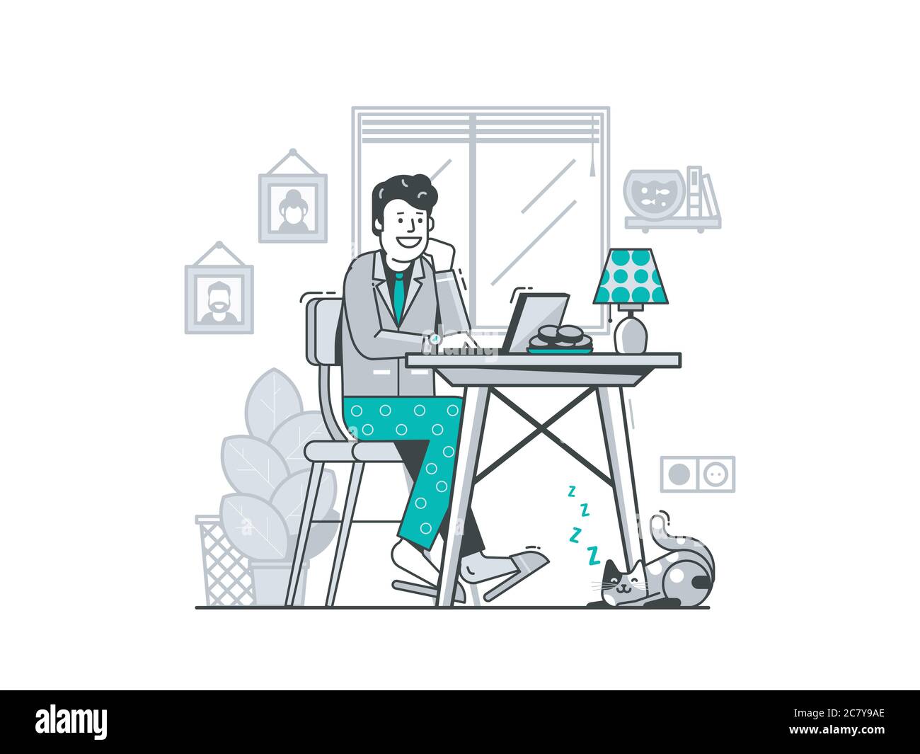 Remote work position Cut Out Stock Images & Pictures - Alamy