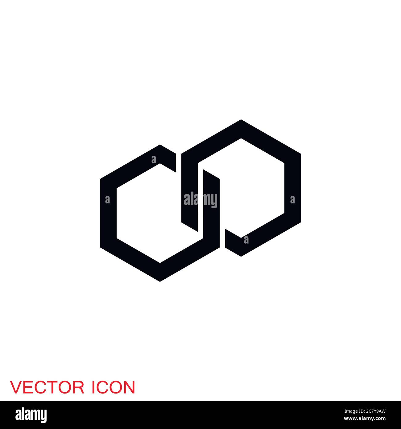 Connection icon, design element. Abstract logo idea for business ...