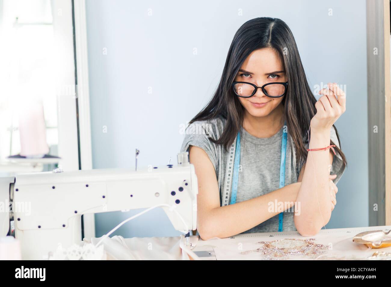 home office desk background, Desk Dressmaker ,Workplace of seamstress ...