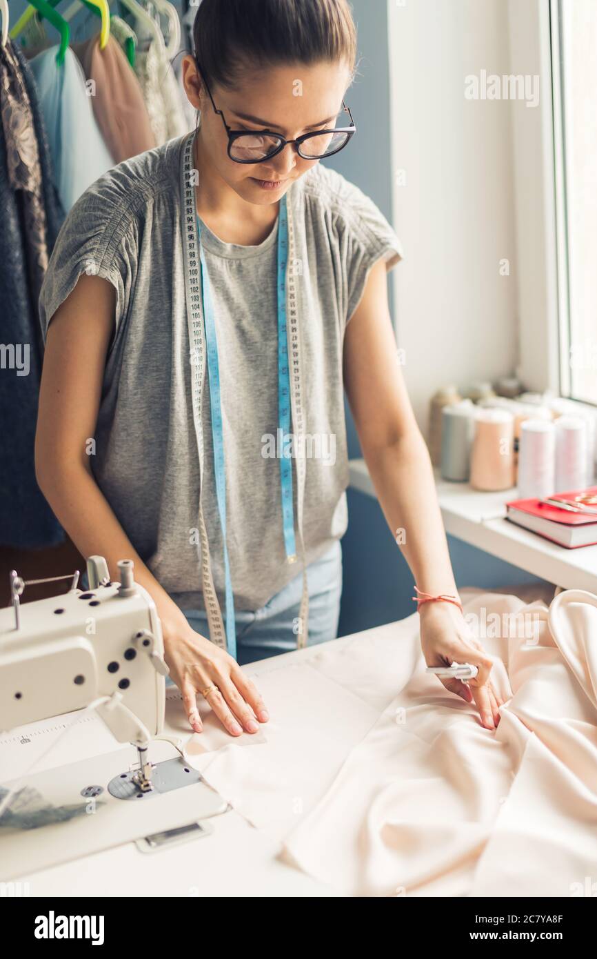 Textile industry concept young woman hi-res stock photography and ...