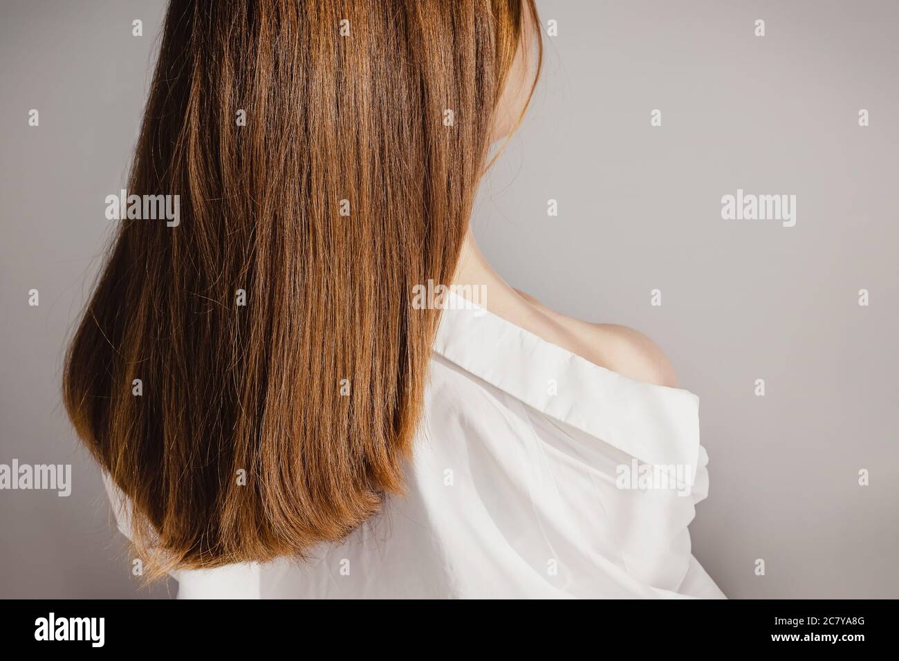 Long Layered Hair Straight Back View