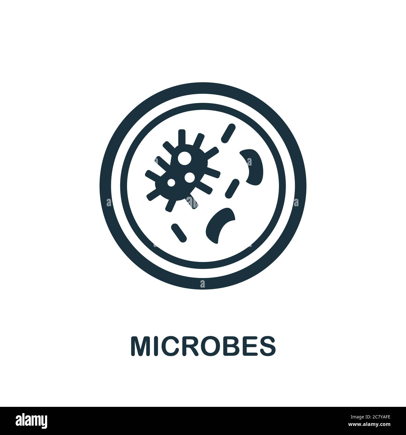 Microbes icon. Simple element from hygiene collection. Creative ...