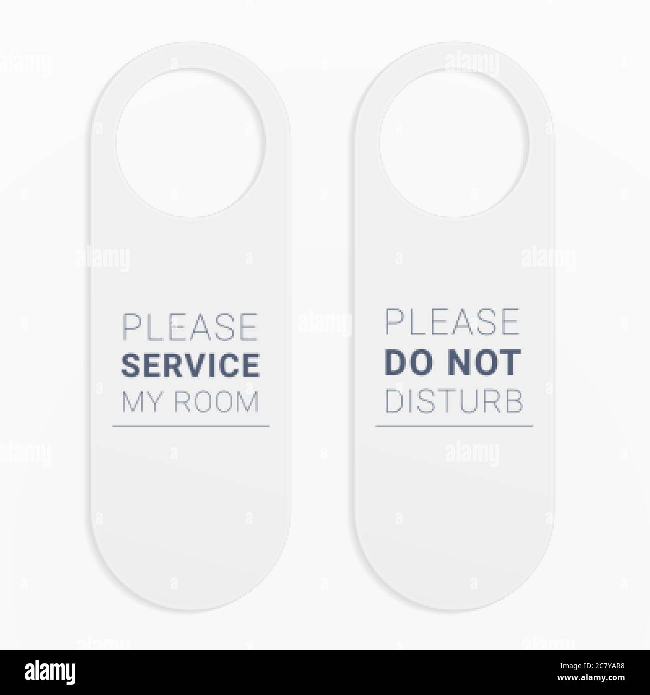 Door hangers for the doorknob to mark need of service or rest in hotels ...