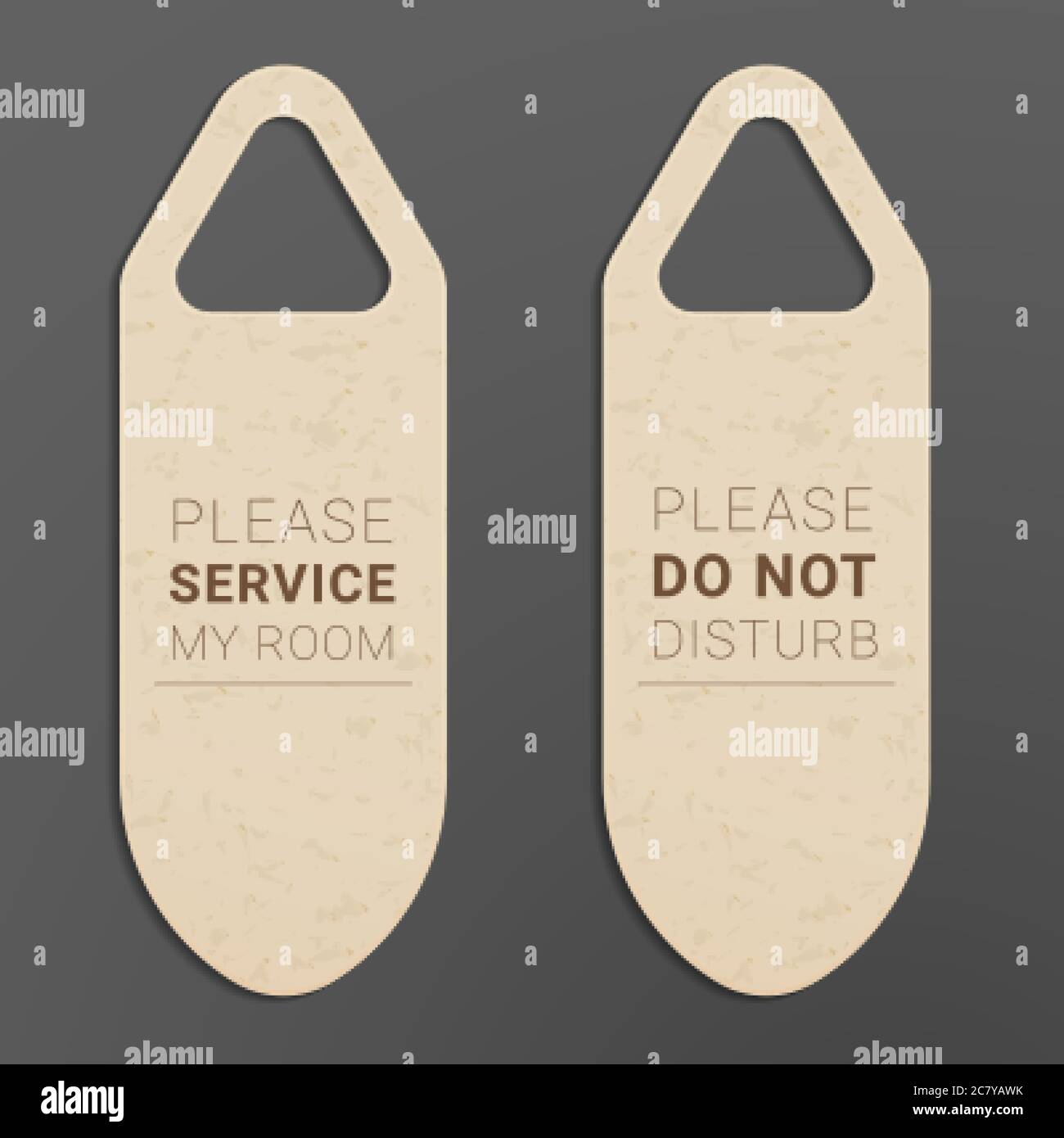 Do not disturb and Please service my room door hangers Stock Vector ...