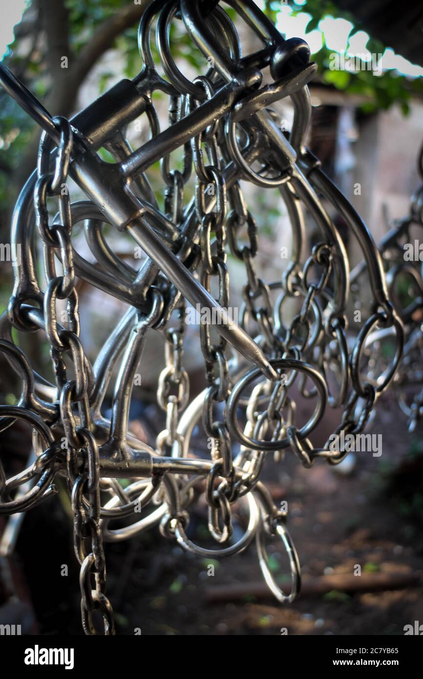 Hanging metal chain hi-res stock photography and images - Alamy