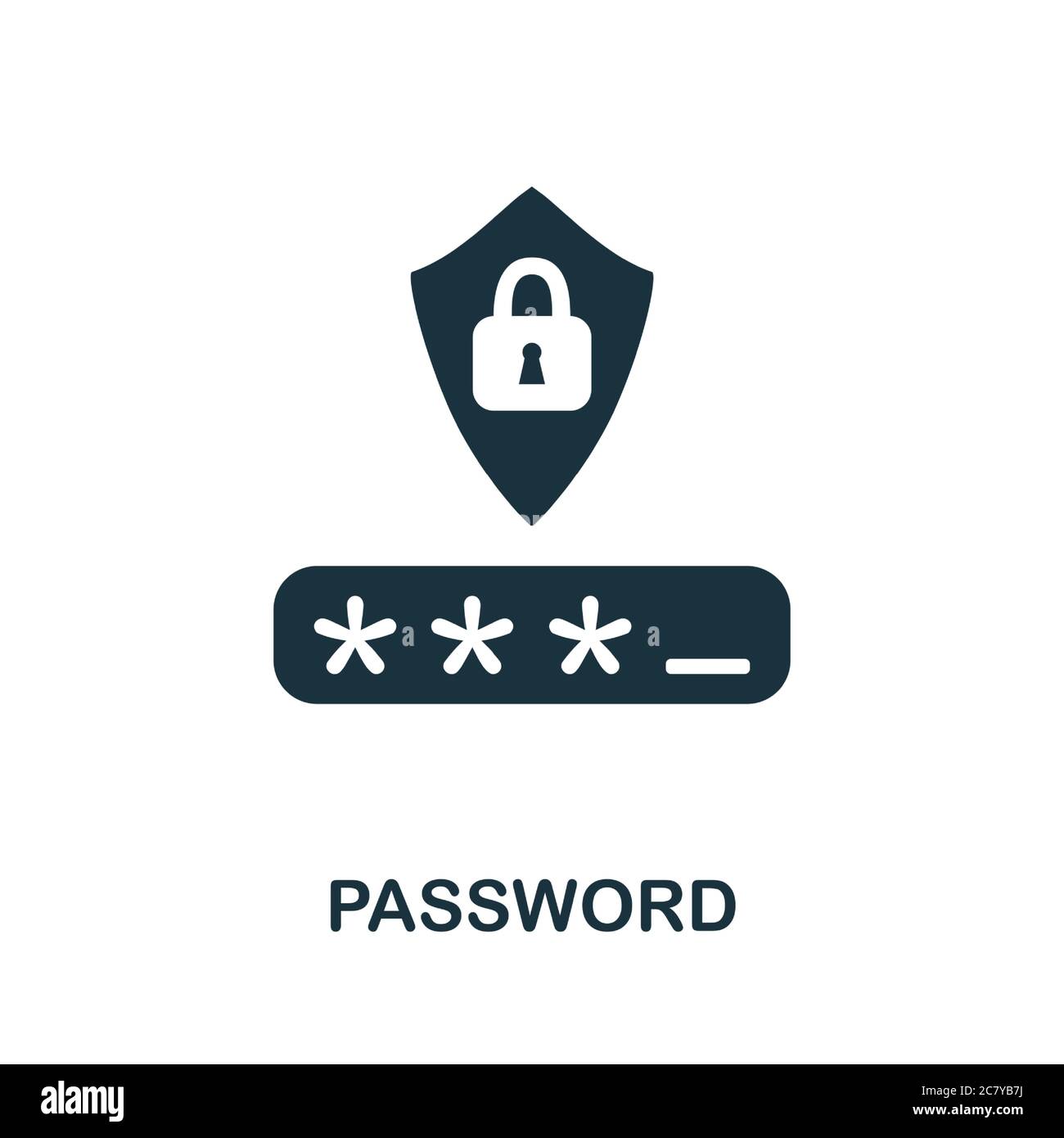 Password icon. Simple element from internet security collection ...