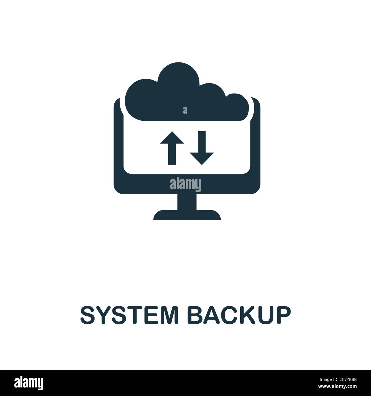 System Backup icon. Simple element from internet security collection. Creative System Backup ...