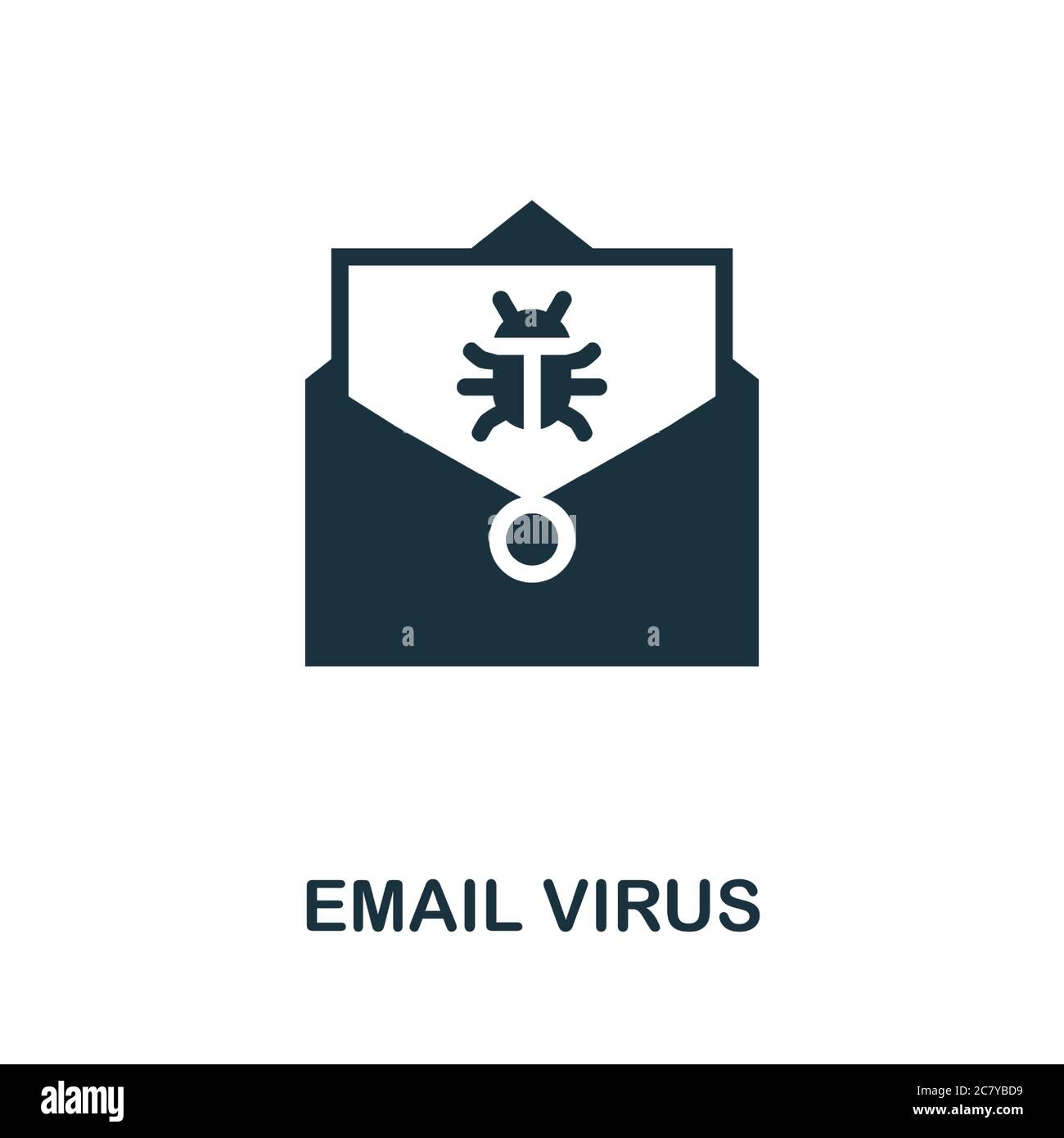 Email Virus icon. Simple element from internet security collection ...