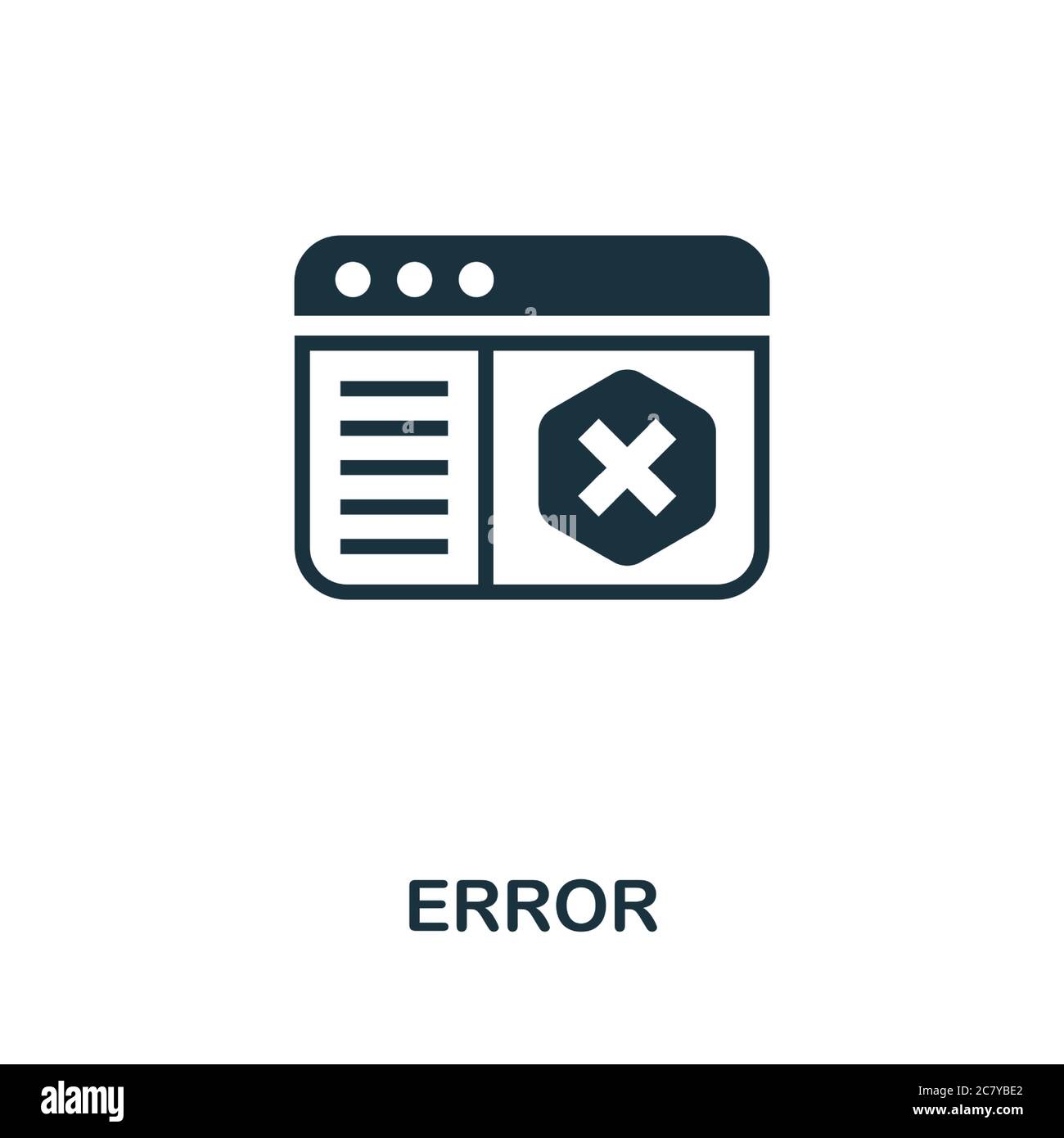 Error icon. Simple element from internet security collection. Creative ...