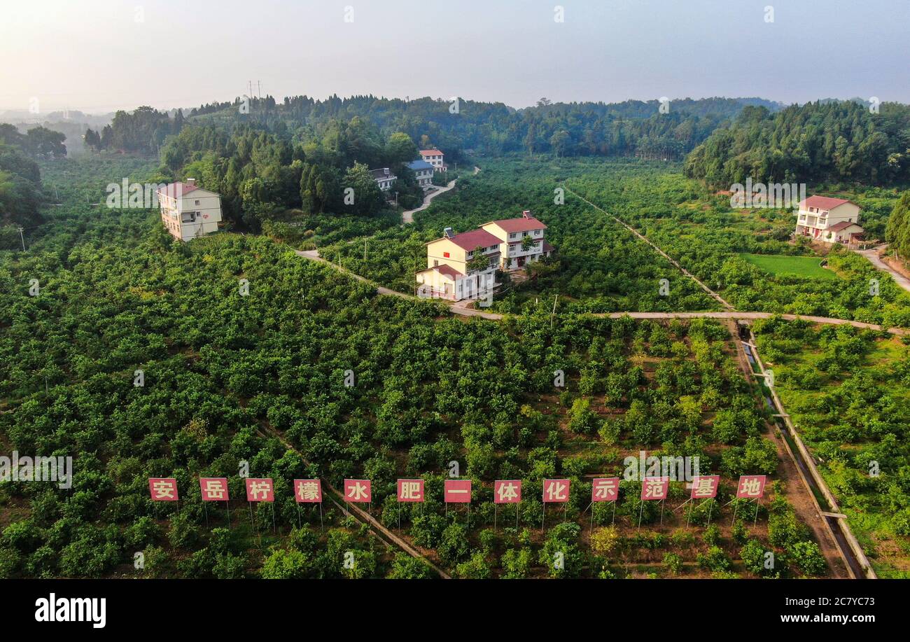 Chengdu, China's Sichuan Province. 12th June, 2020. Aerial photo shows ...
