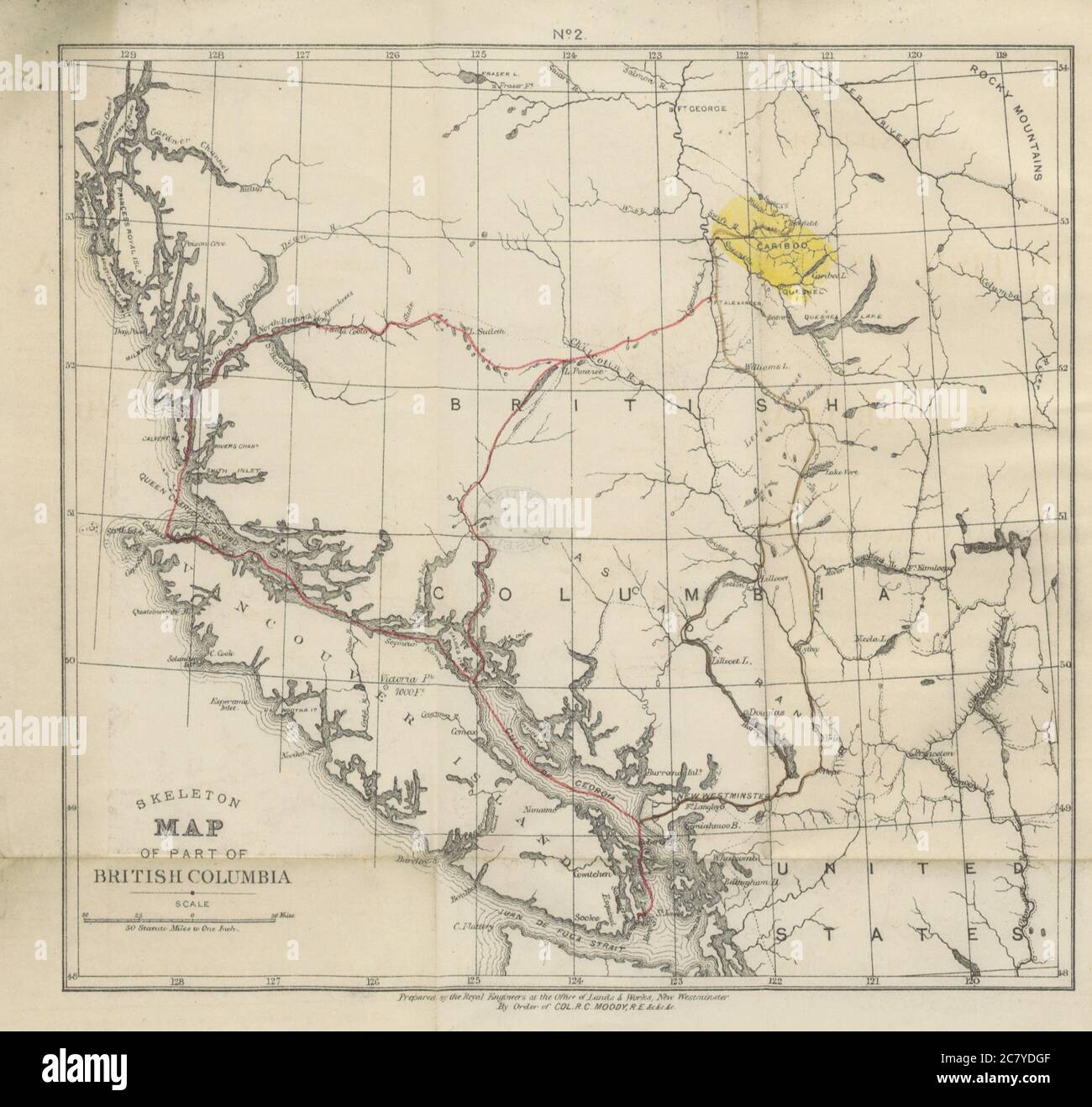 Vintage columbia map hi-res stock photography and images - Alamy