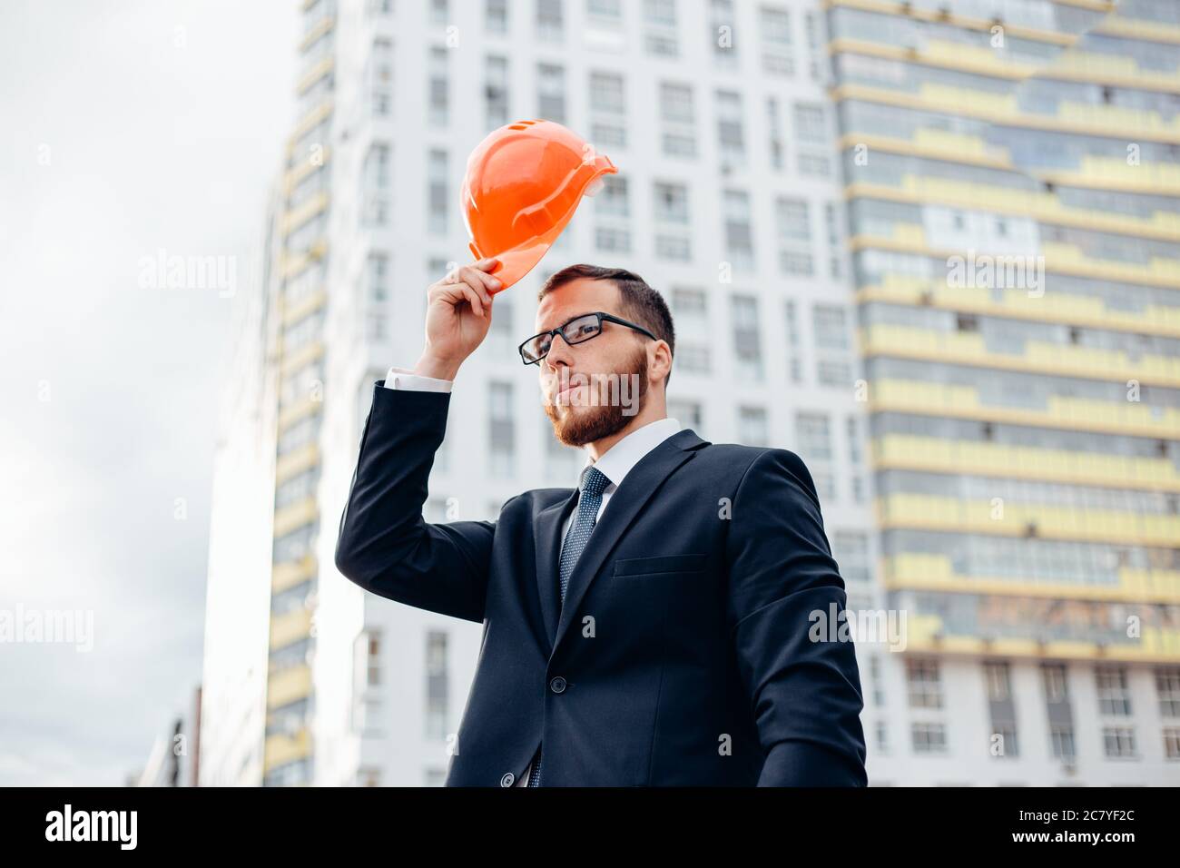 Portrait Of Construction Worker On Building Site Stock Photo - Alamy