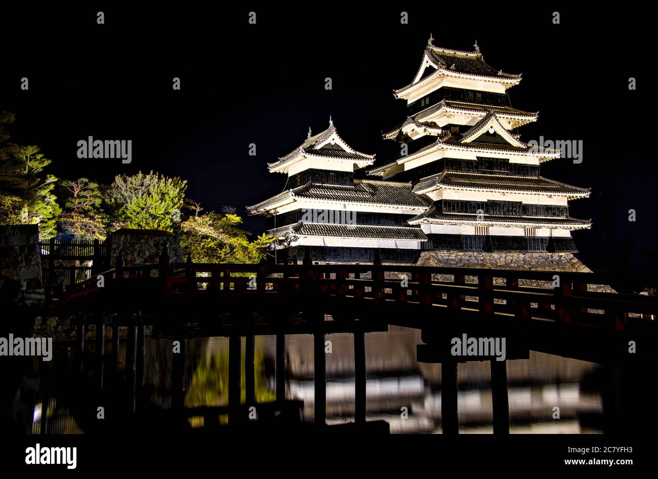 Night photo of Matsumoto Castle, one of Japan's premier historic ...