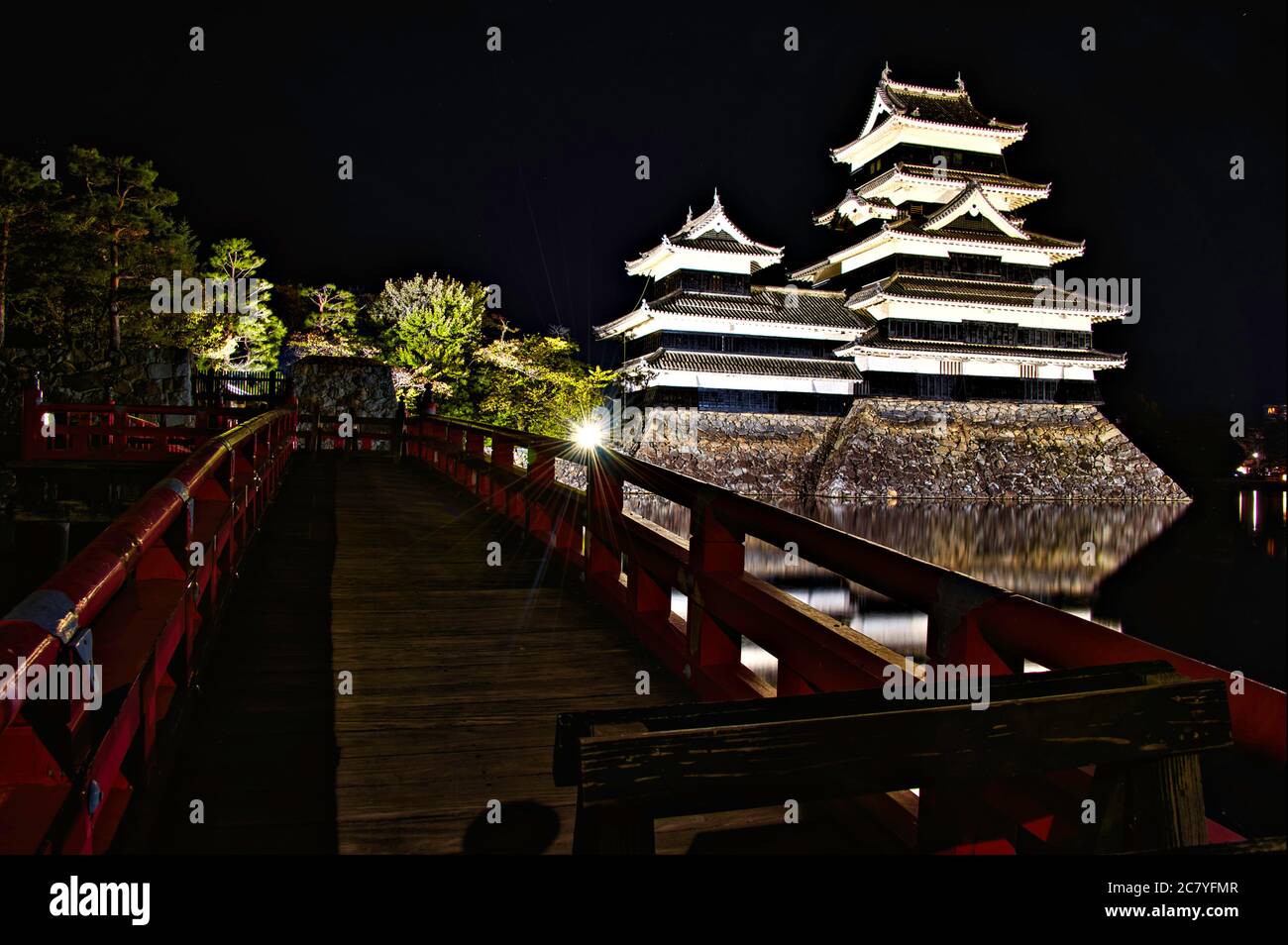 Night photo of Matsumoto Castle, one of Japan's premier historic ...