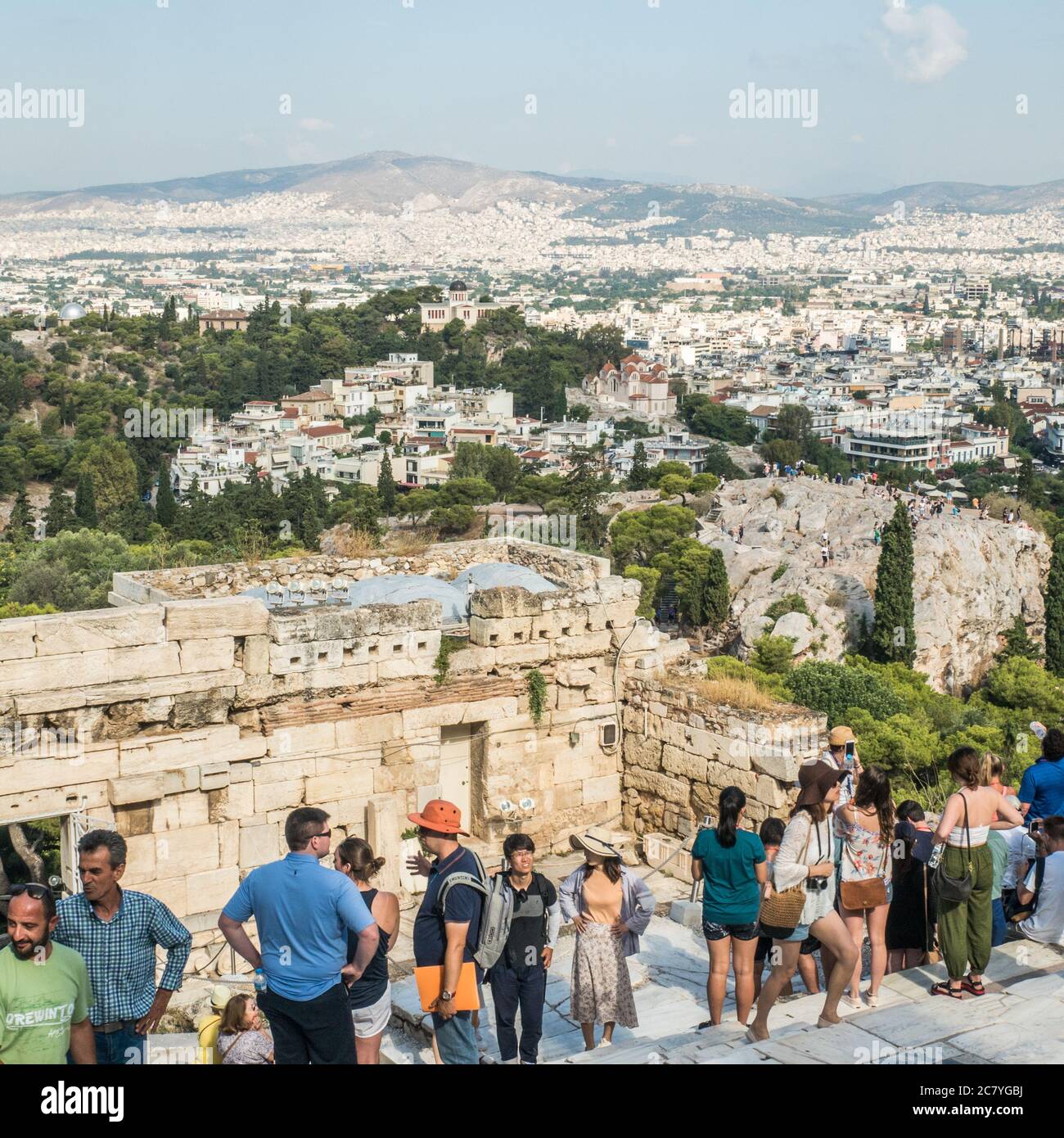 Aerial view of the acropolis in athens hi-res stock photography and images - Alamy