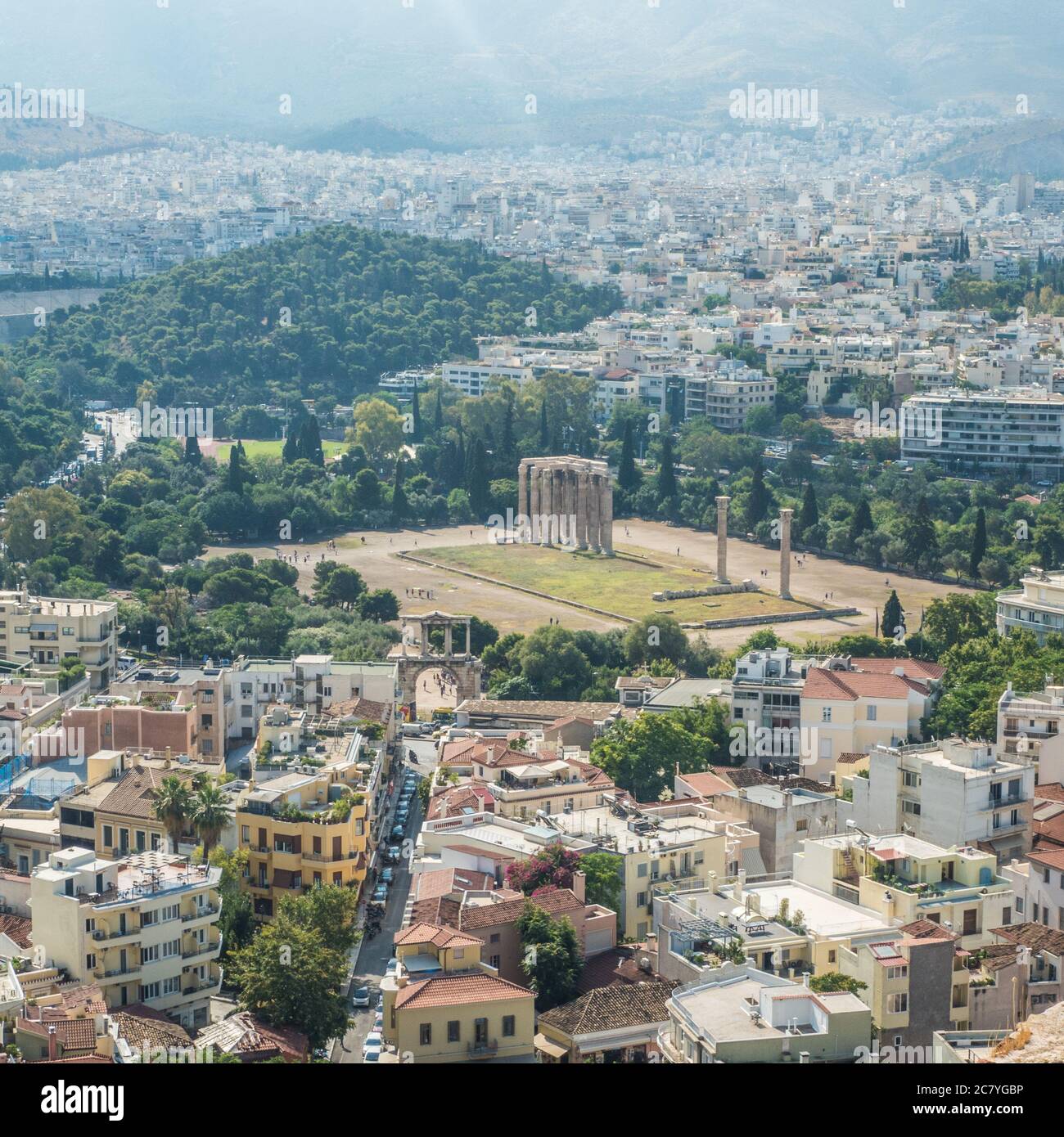 Aerial view of the acropolis in athens hi-res stock photography and images - Alamy