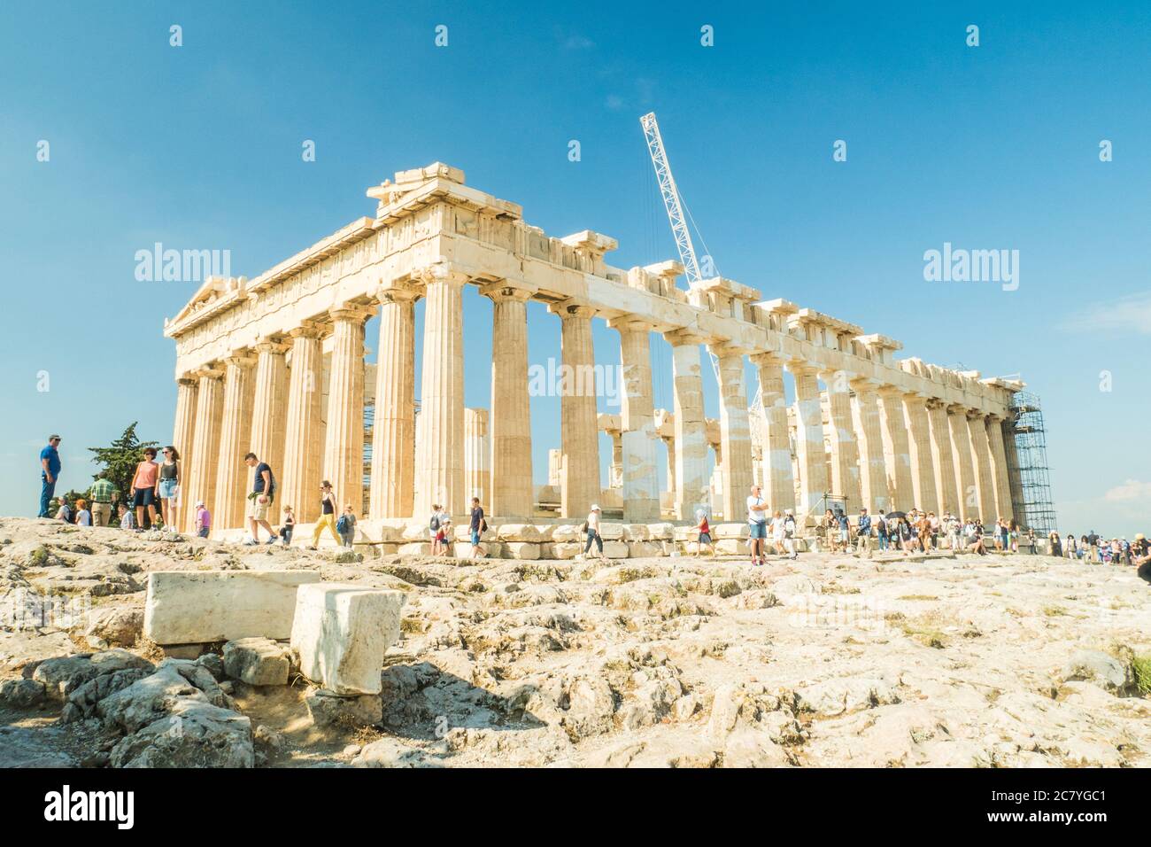 Parthenon ancient Temple on the Acropolis in Athens, Greece Stock Photo - Alamy