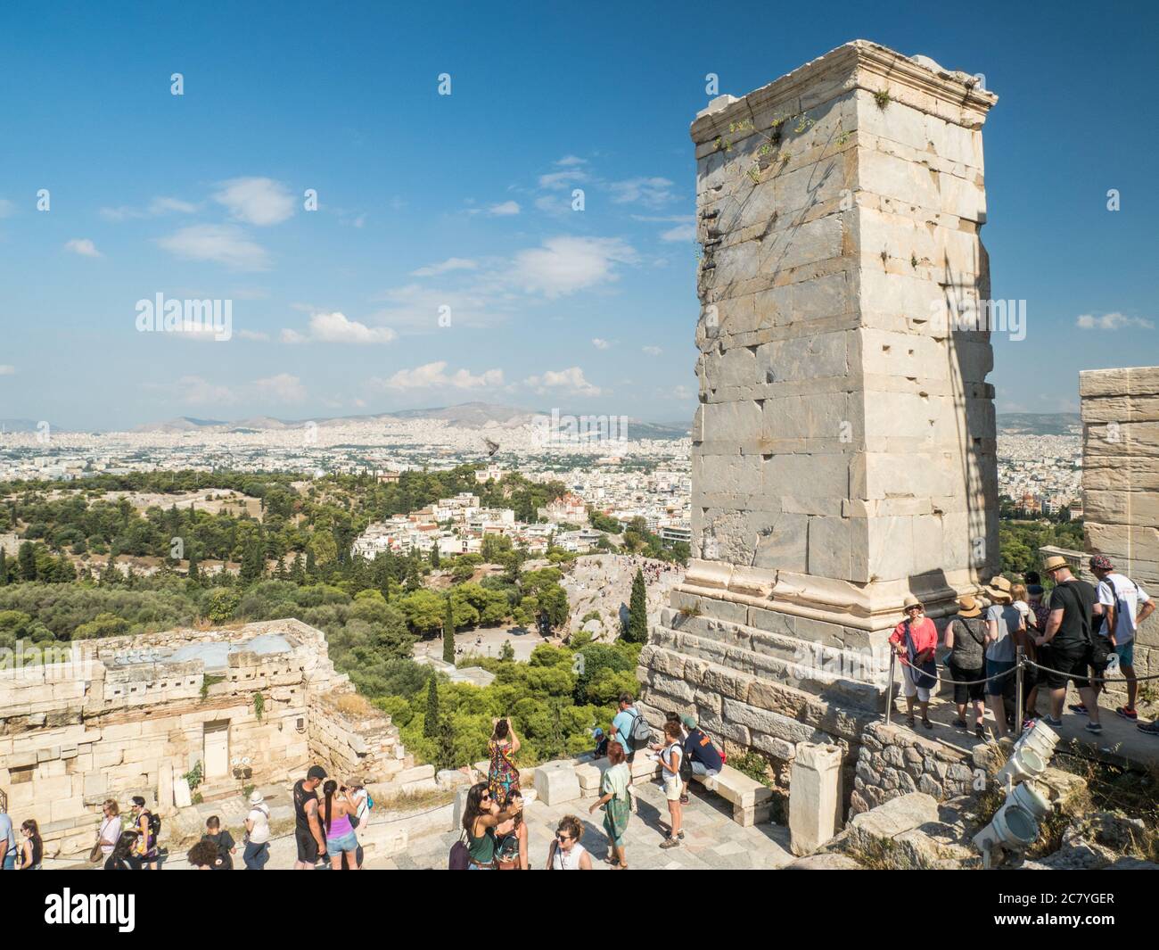 Aerial view of the acropolis in athens hi-res stock photography and images - Alamy
