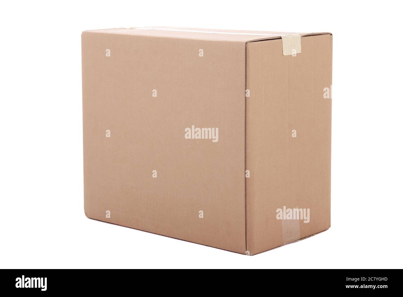 closed carton box isolated on white background Stock Photo - Alamy