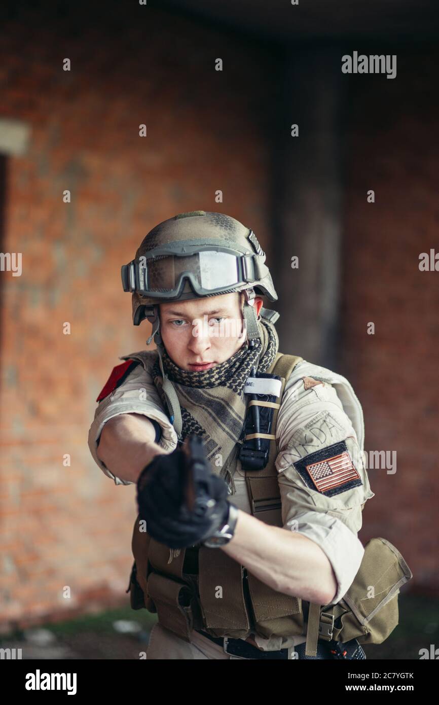 Military, war, conflict, soldiers - Special forces soldier man hold ...