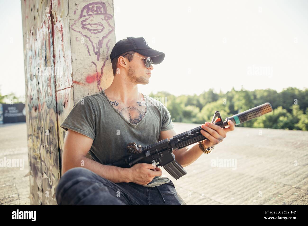 Military, war, conflict, soldiers - Special forces soldier man hold ...