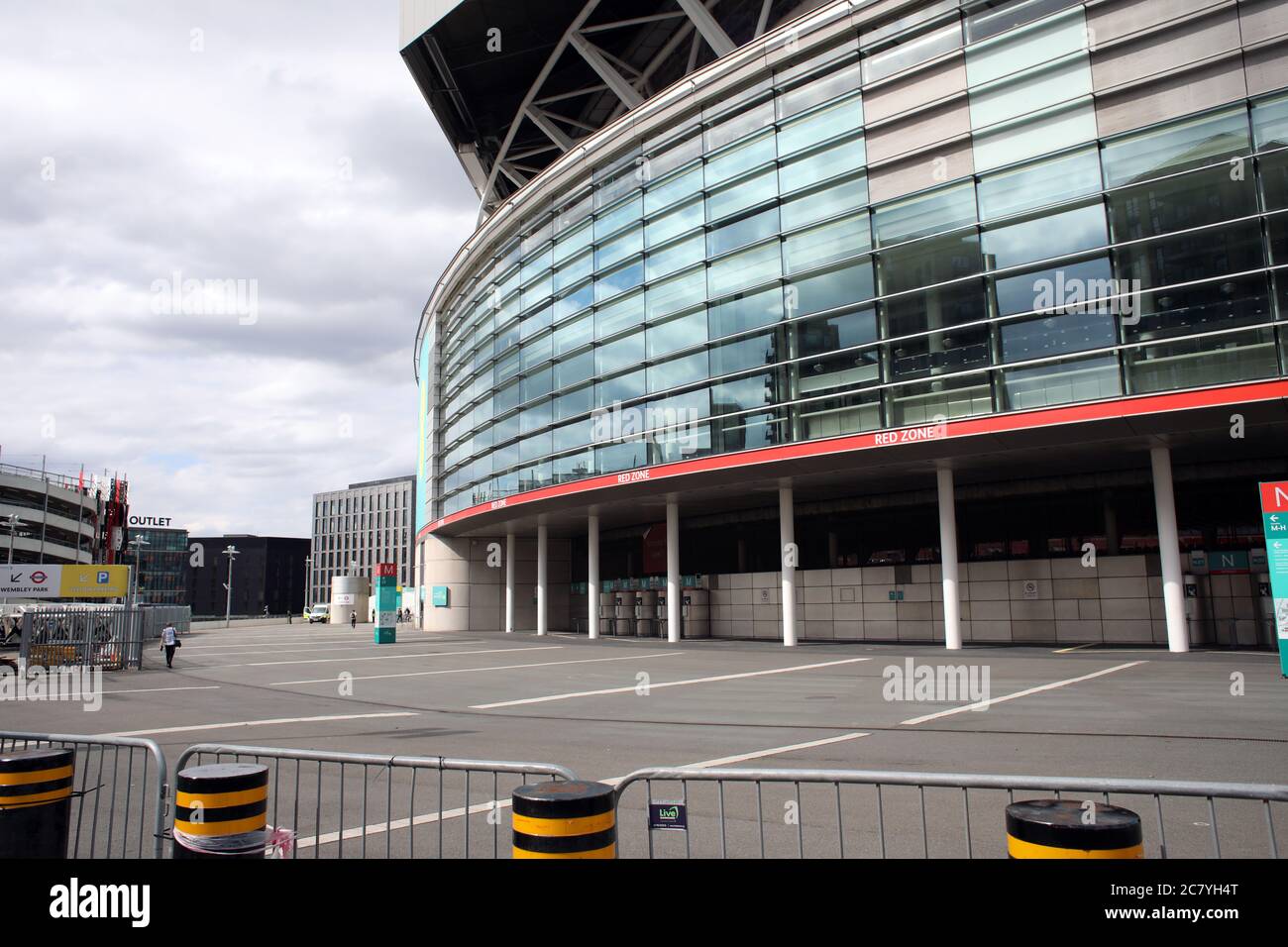 Wembley, UK. 19th July, 2020. The concourse outside Wembley Stadium is ...