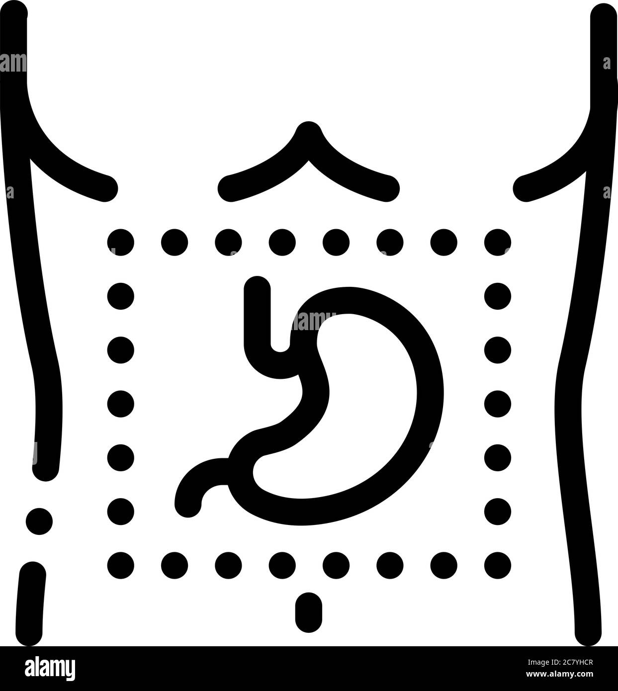 stomach surgery icon vector outline illustration Stock Vector Image ...