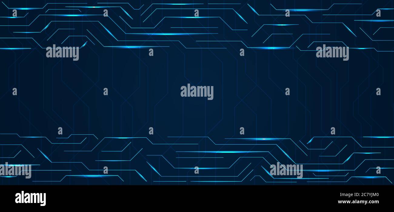 Technology line pattern circuit design frame style with space for ...