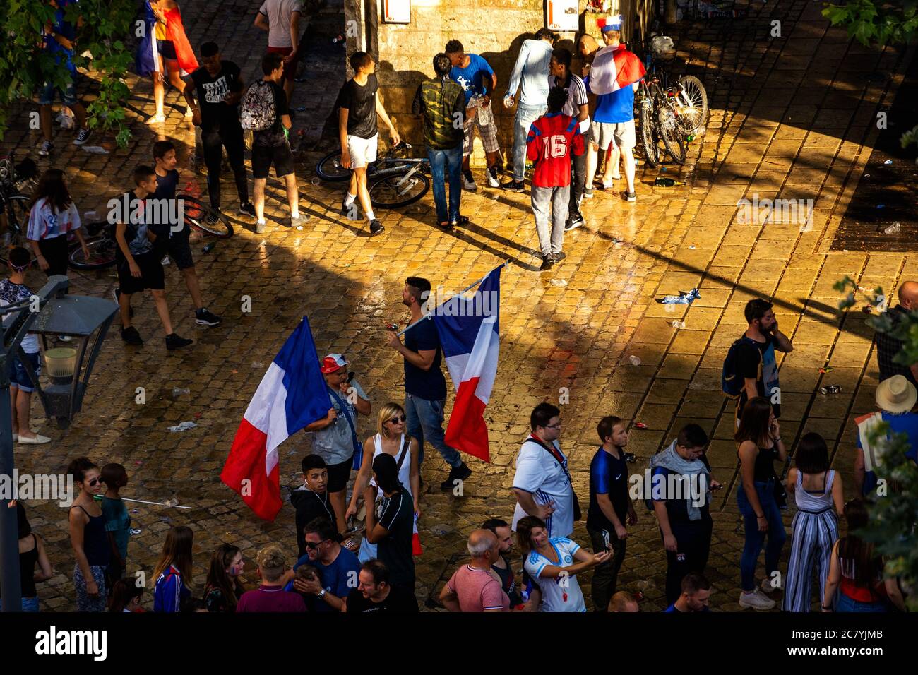Blue white flag football club supporters hi-res stock photography and ...