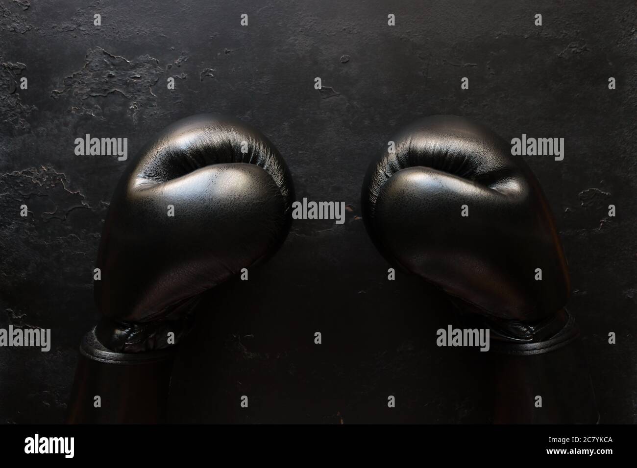 boxing gloves on a black background Stock Photo - Alamy