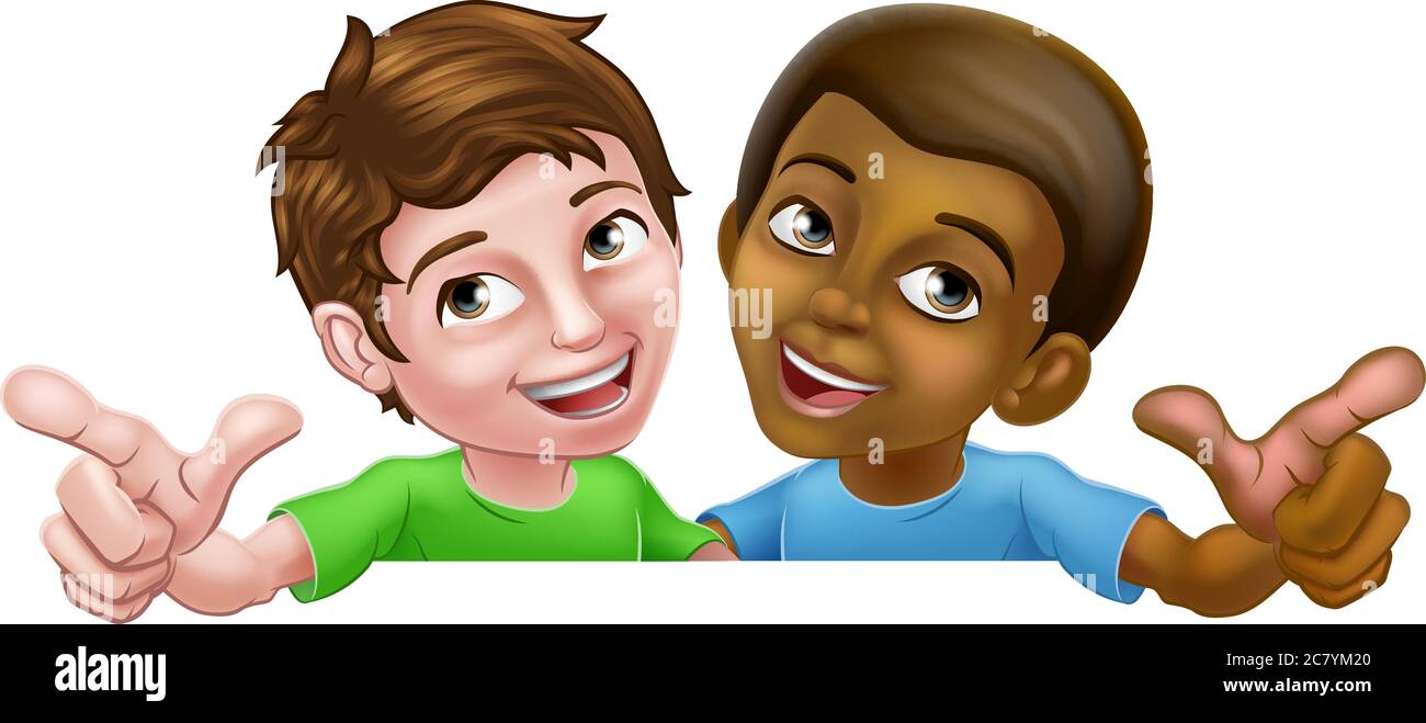 Cartoon boy laughing pointing hi-res stock photography and images - Alamy