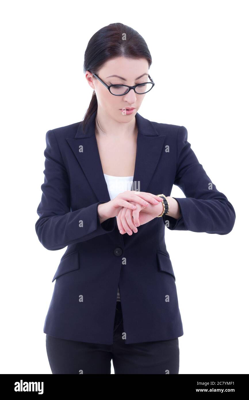 Beautiful woman businesswoman glasses checks hi-res stock photography ...