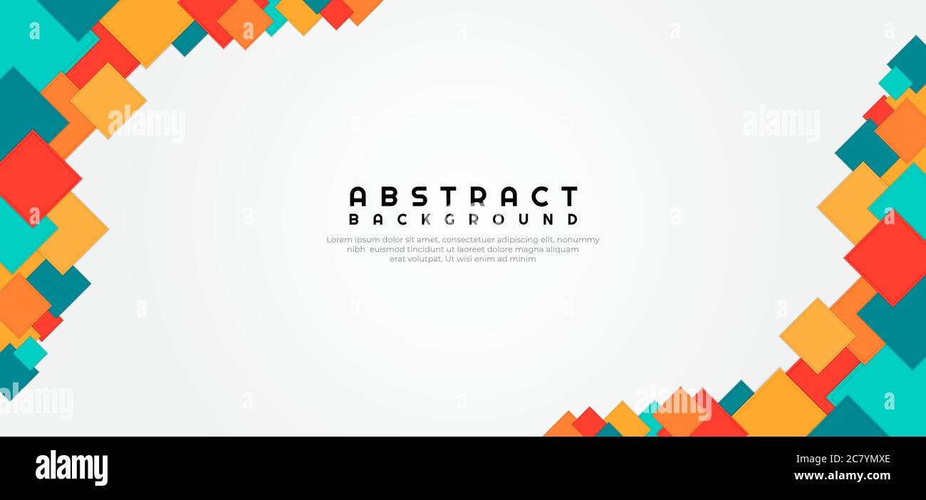 Abstract background colorful square shape overlap pattern modern design. vector illustration ...