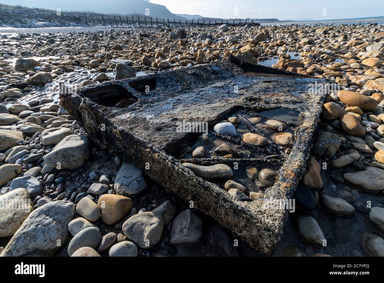 Abergele beach on the North Wales coast between Llanddulas and Pensarn ...