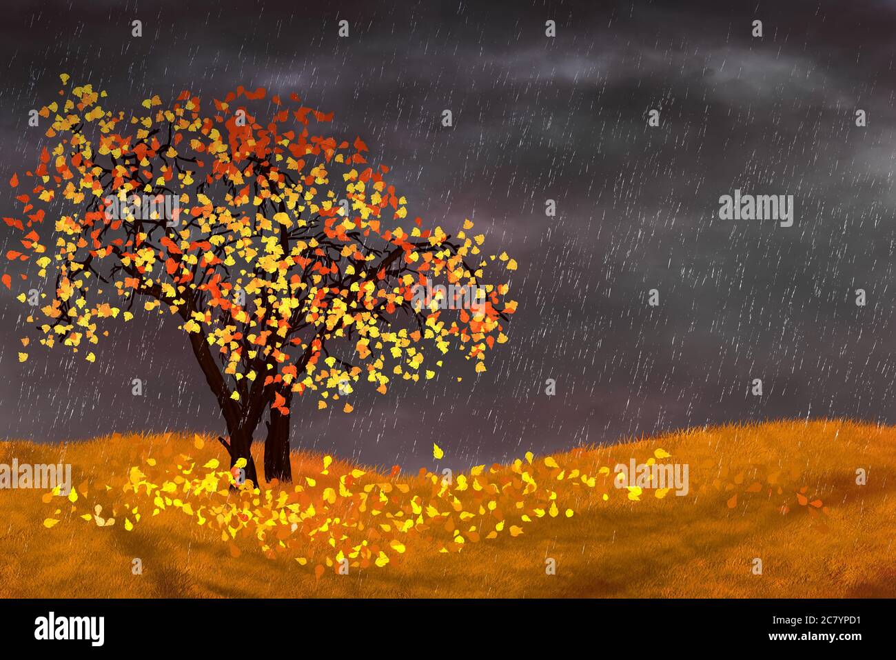 Digital art tree leaves hi-res stock photography and images - Alamy