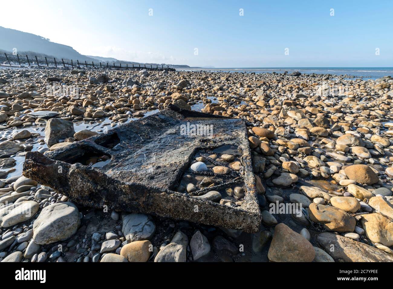 Abergele beach on the North Wales coast between Llanddulas and Pensarn ...