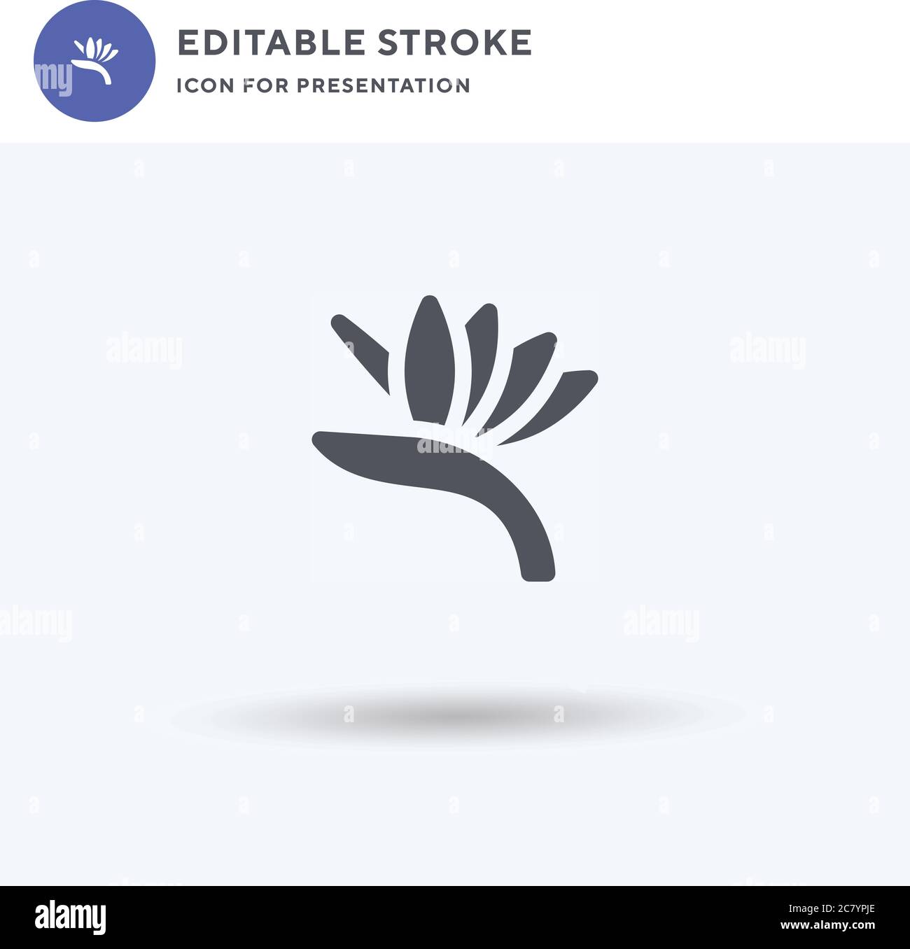 Bird Of Paradise icon vector, filled flat sign, solid pictogram ...