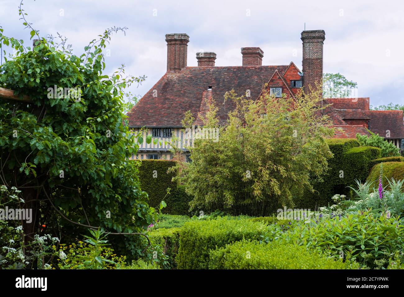Great Dixter Manor, built circa 1450, and remodelled in the Arts and ...