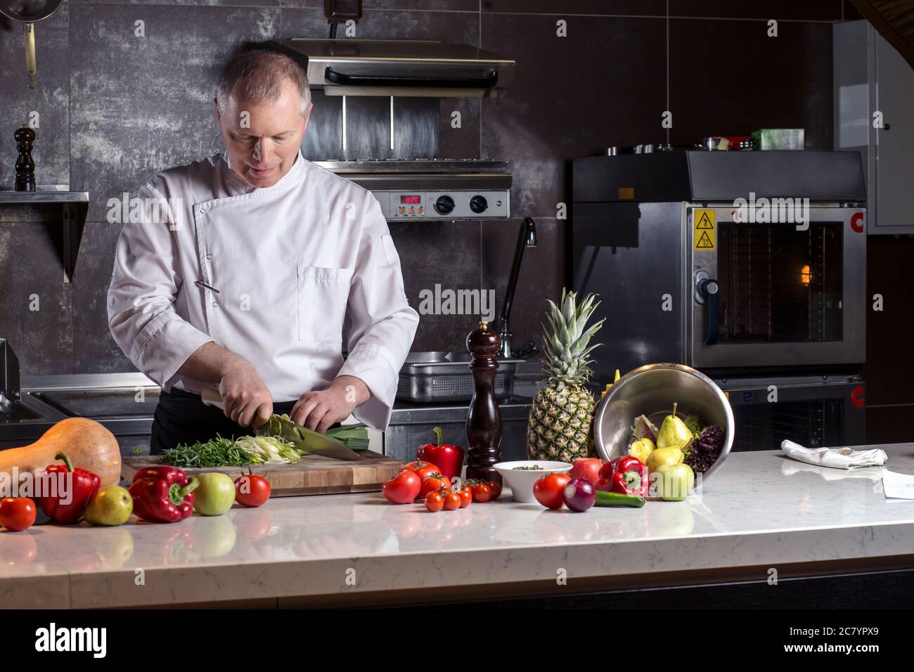 chef cooking food kitchen restaurant cutting cook hands hotel man male ...