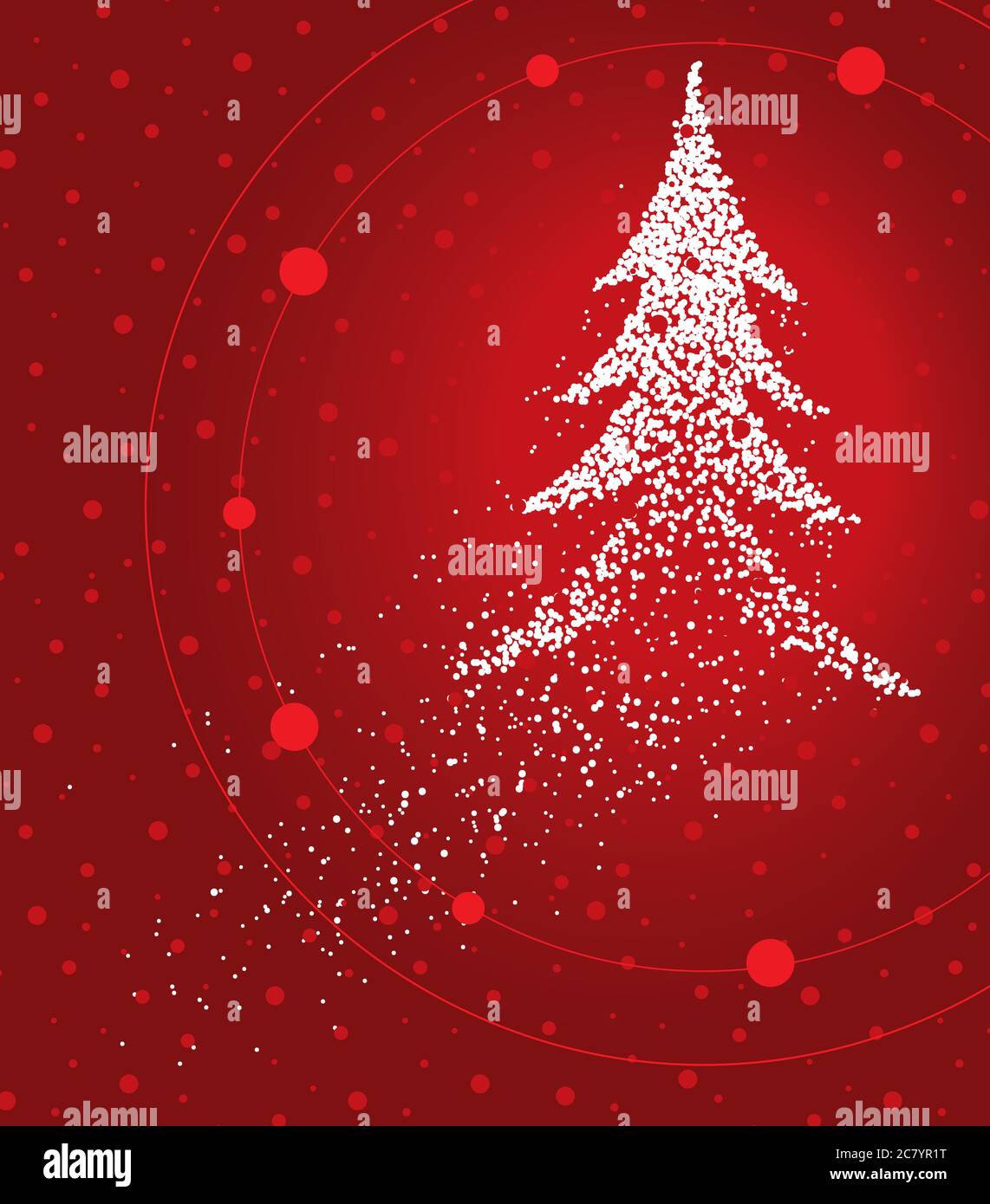 Christmas tree made with a plot of points that fly to draw the figure ...