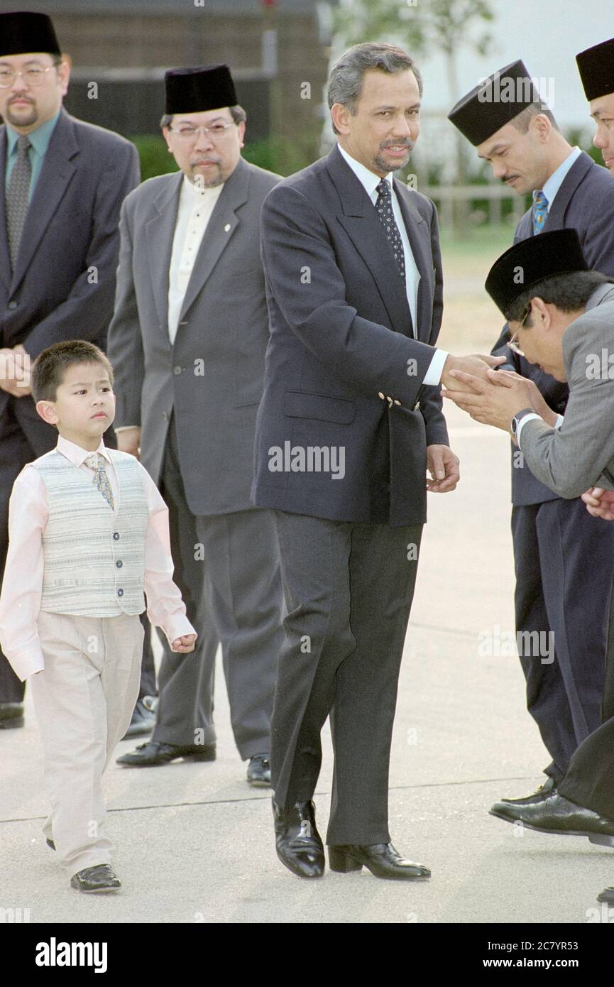 The Sultan of Brunei Hassanal Bolkiah with his son Prince Abdul Mateen ...