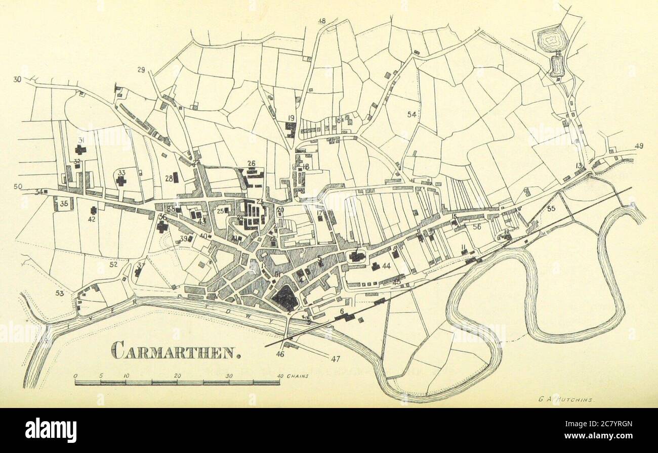 Map Of Carmarthen High Resolution Stock Photography and Images - Alamy