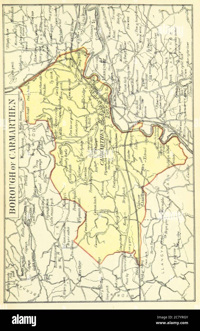 Map Of Carmarthen High Resolution Stock Photography and Images - Alamy