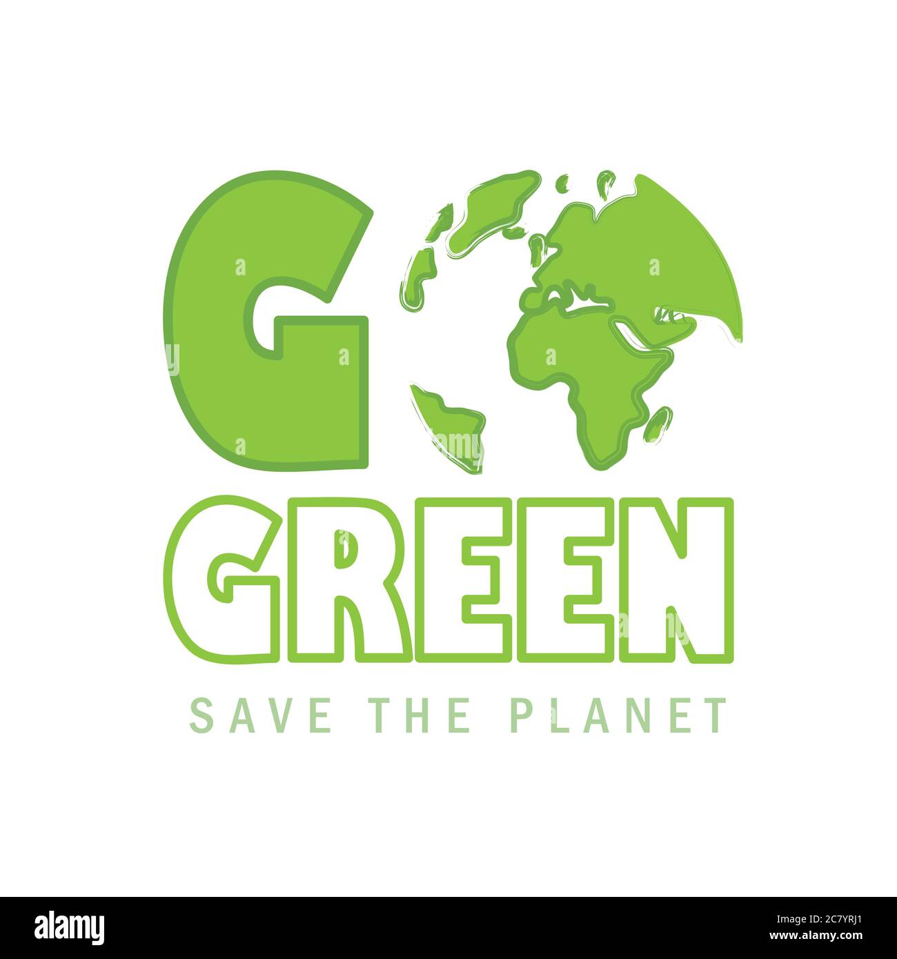 go green save the planet concept vector illustration EPS10 Stock Vector ...