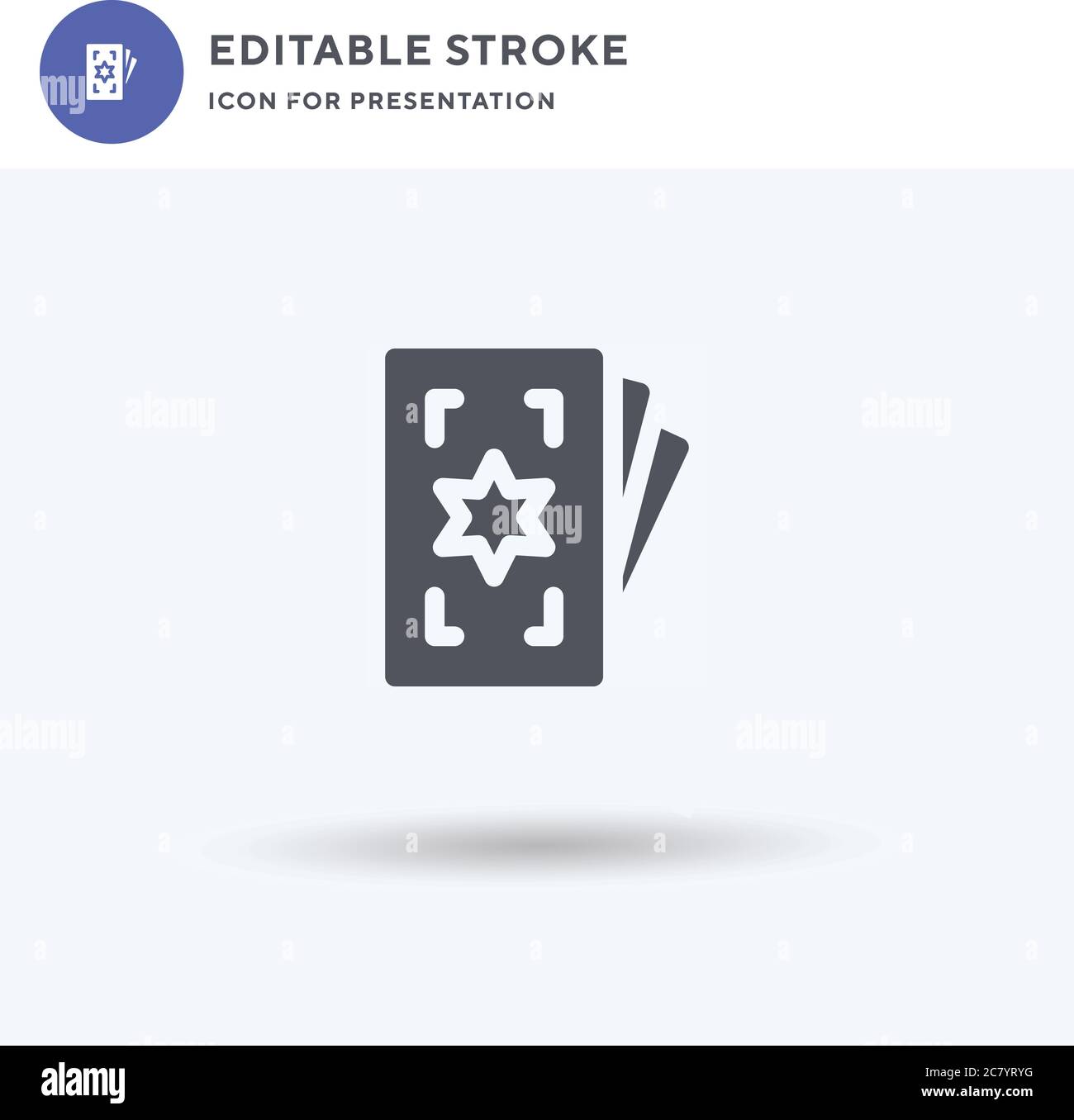 Tarot icon vector, filled flat sign, solid pictogram isolated on white ...