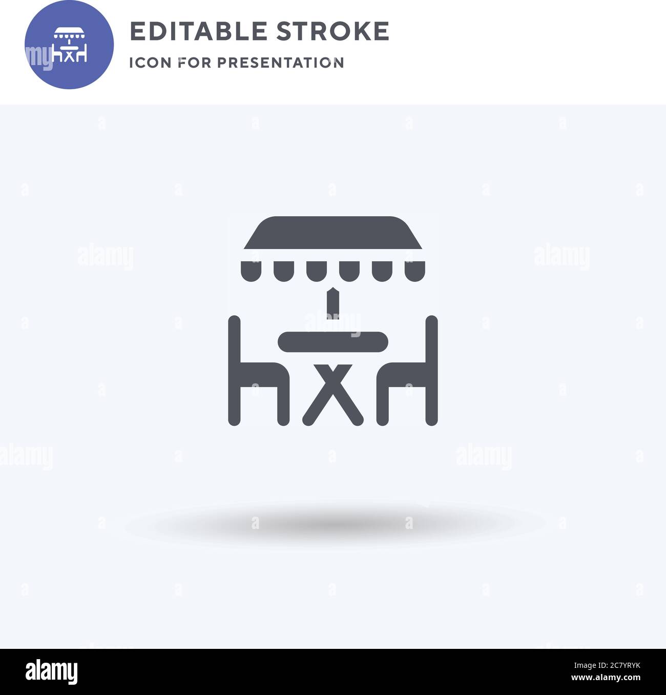 Terrace icon vector, filled flat sign, solid pictogram isolated on ...