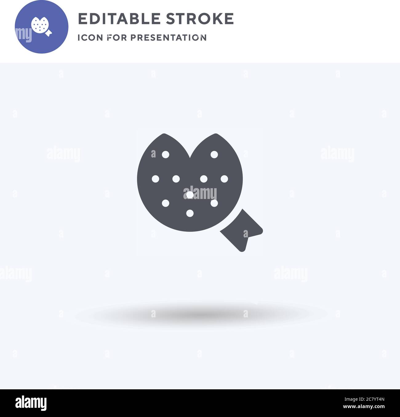 Fortune Cookie icon vector, filled flat sign, solid pictogram isolated ...