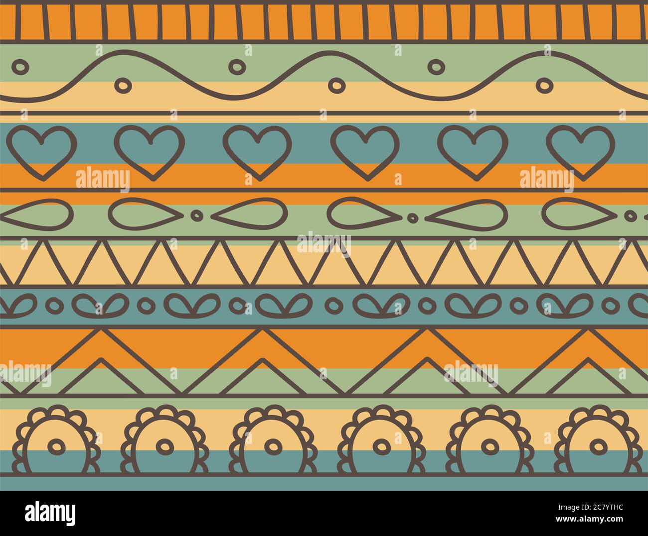 Seamless doodle retro pattern for your design Stock Photo - Alamy