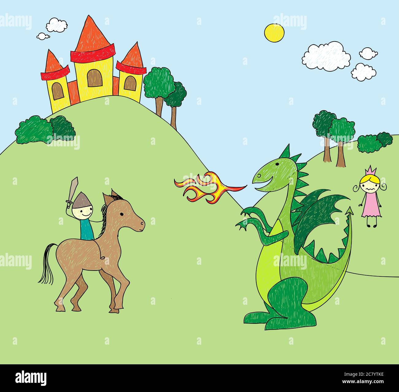 Prince fighting dragon hi-res stock photography and images - Alamy