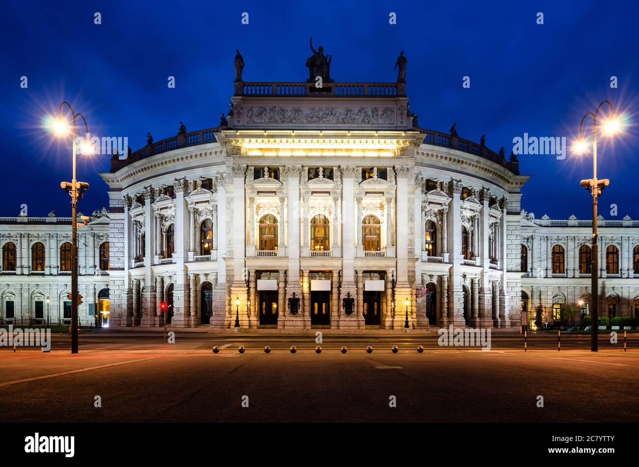 The historic Burgtheater in Vienna (Austria), most important german ...